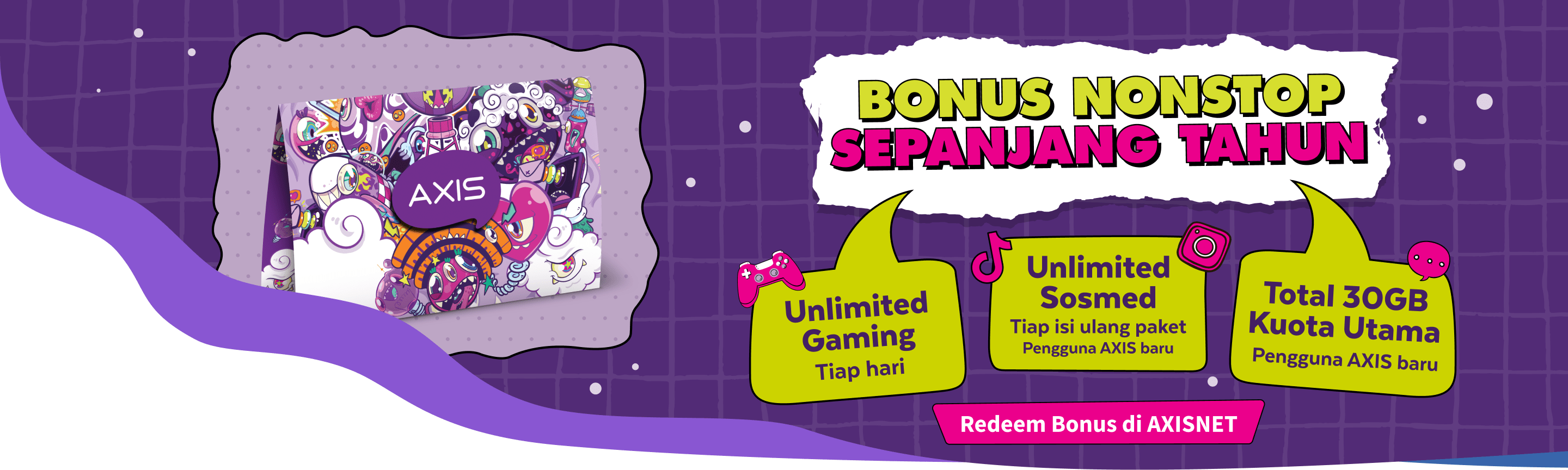 Beli Kartu Perdana AXIS Bonus Kuota Tiktok 30GB - AXIS